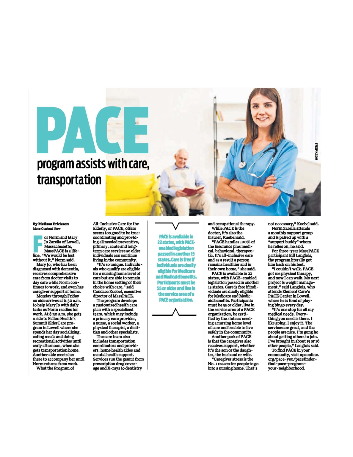 PACE program assists with care, transportation » MassPace